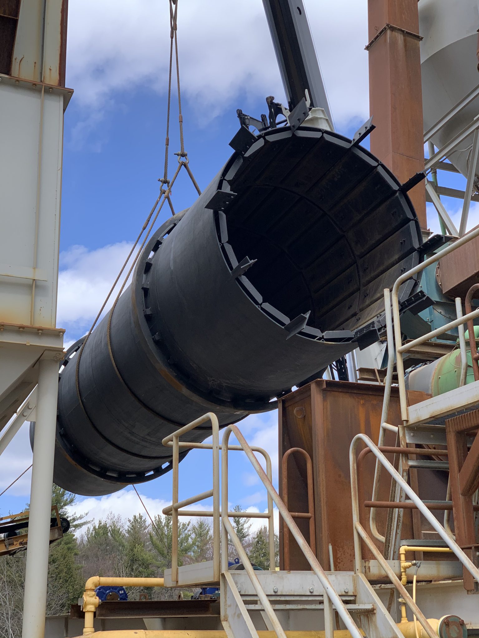 112″ x 38′ McCarter Dryer – 5/8″ shell – Asphalt Producers Service